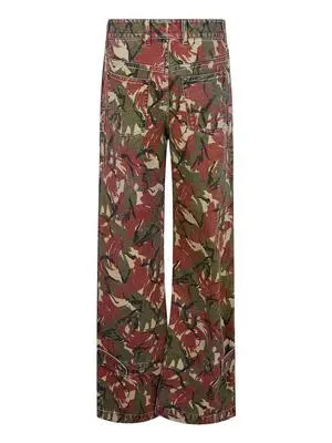Rabanne Camouflage Print Jeans - Red