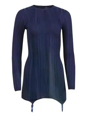 FLEUR DU MAL Garter Mini Dress - Blue
