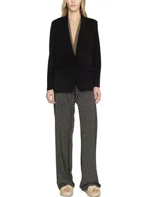 FORTE_FORTE Tailored Single-breasted Blazer - Black