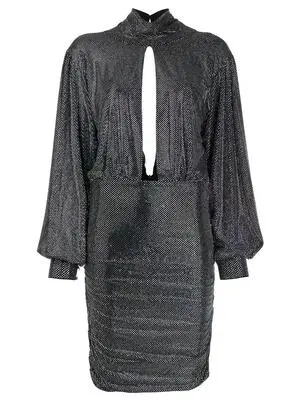 Philipp Plein Embellished Jersey Dress - Silver