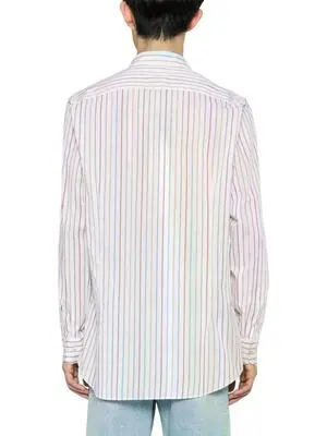 Etro Pegaso Striped Cotton Shirt - Neutrals