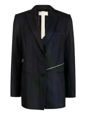 LITKOVSKA Striped Wool Blazer - Blue
