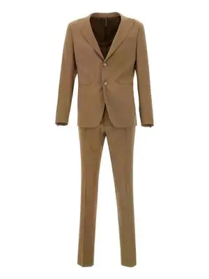 SANTANIELLO Wool Suit - Brown
