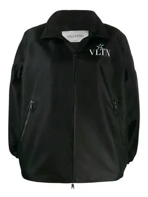 Valentino Garavani Logo Print Bomber Jacket - Black