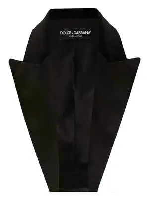 Dolce & Gabbana Velvet Cropped Blazer - Black