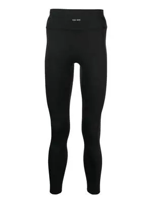 TEAM WANG DESIGN Logo-print Leggings - Black