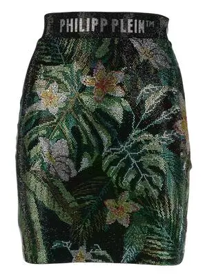 Philipp Plein Embellished Mini Skirt - Black