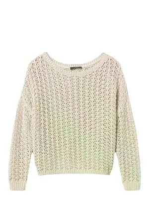 TWINSET Open-knit Jumper With Ribbed Trim - Neutrals