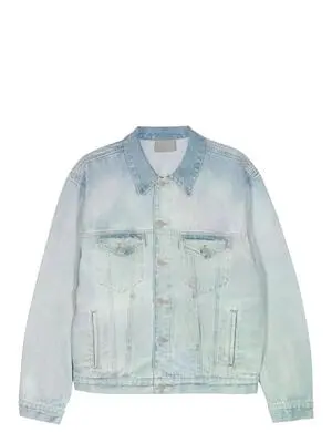 VTMNTS Logo Embroidered Denim Jacket - Blue