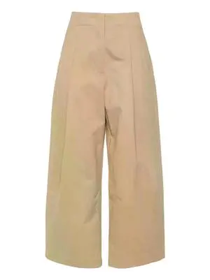 Studio Nicholson Studio Nicholson Pleated Wide-Leg Cropped Trousers Neutrals