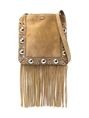 Valentino Garavani Small Nellcôte Suede Shoulder Bag - Neutrals