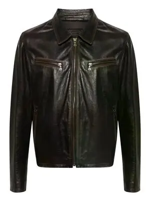 PRADA Prada Leather Shirt Jacket