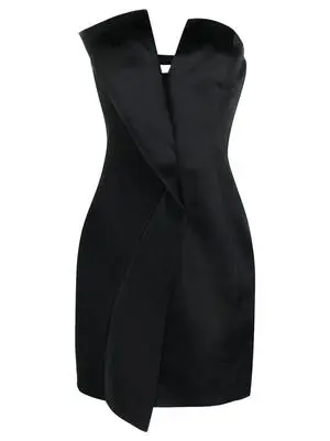 GENNY Strapless Panelled Mini Dress - Black