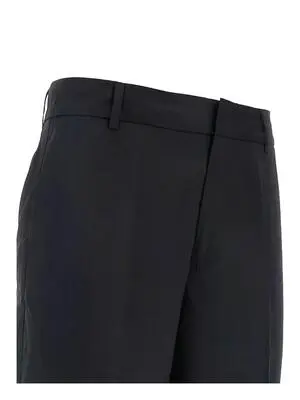 Emporio Armani Virgin Wool Tailored Trousers - Blue