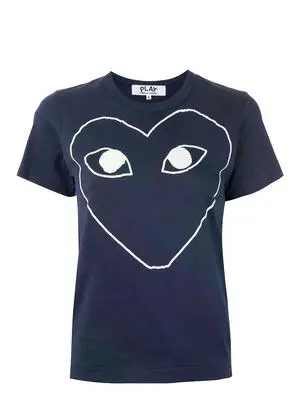 Play Comme Des Garcon Heart Logo T-shirt - Blue