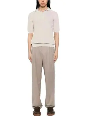 CRUCIANI Cotton Polo Shirt - Neutrals