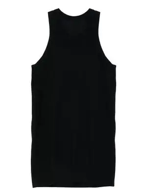 Frenckenberger Fine-knit Crewneck Tank Top - Black