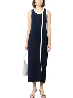 Giuliva Heritage Lisa Cotton-blend Midi Dress - Blue