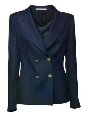 Tagliatore Double-Breasted Blazer Blue