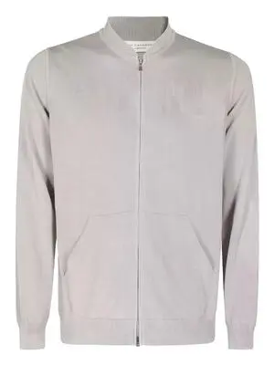 FILIPPO DE LAURENTIIS Stand-collar Zip-up Cardigan - Grey