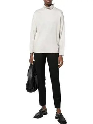 Fabiana Filippi Virgin Wool Bead-detail Drawstring Trousers - Black