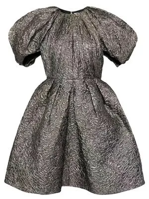 Dice Kayek Metallic Sheen Jacquard Mini Dress - Silver
