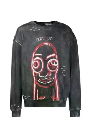 HACULLA. Don't Try' Graphic Sweatshirt - Grey