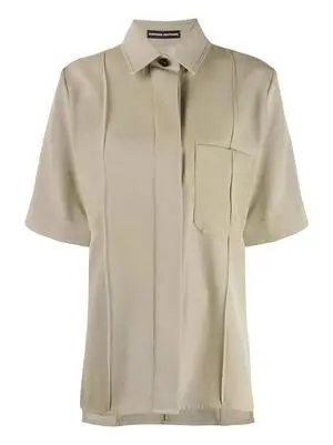 Kwaidan Editions Oversized Short Sleeved Shirt - Neutrals