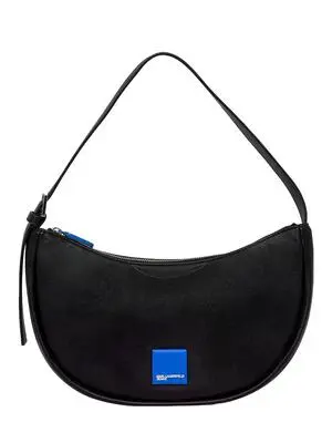 Karl Lagerfeld Logo Patch Shoulder Bag - Black