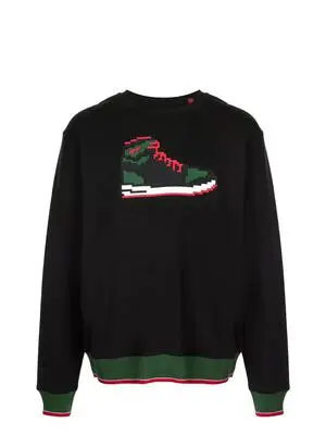MOSTLY HEARD RARELY SEEN 8-BIT Red Sneak Sweatshirt Black