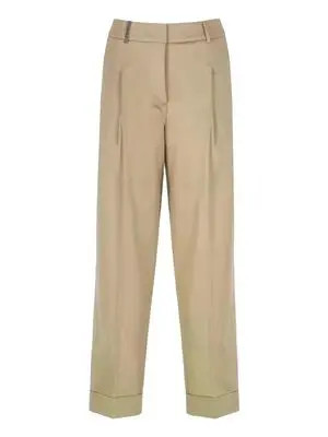 Peserico Pleated Trousers With Belt Loops - Neutrals