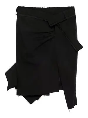 Ottolinger Asymmetric Mini Skirt - Black