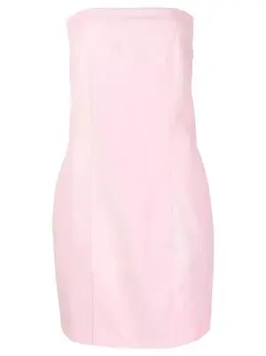 Rokh Strapless Open Back Mini Dress - Pink