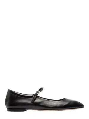 AeydĒ Mary Jane Leather Ballerina Shoes Black