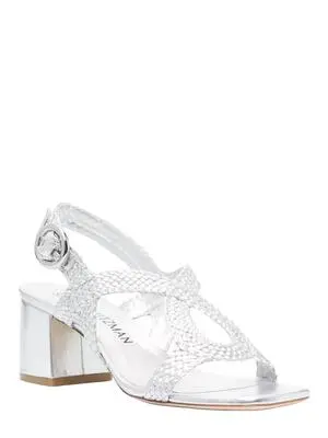 STUART WEITZMAN Wovette 60mm Sandals - Silver