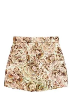 Valentino Garavani Floral Jacquard Shorts - Neutrals