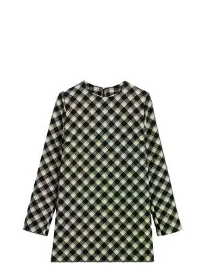AMI Paris Check-pattern Mini Dress - Black