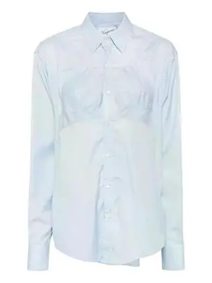 Vaquera Cotton Shirt With Bra Detail - Blue