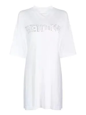We11Done Logo Embellished Cotton T-shirt - White