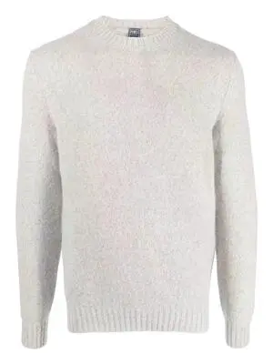 Fedeli Long-sleeve Crew-neck Jumper - Neutrals