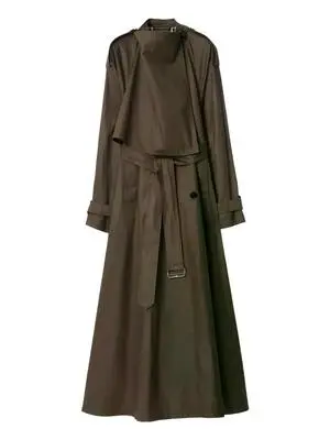 Burberry Gabardine Trench Coat - Green