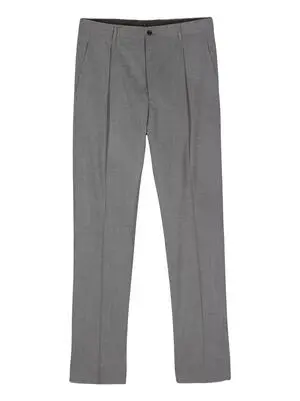MOORER Vieste Pleat-detail Straight-leg Trousers - Grey