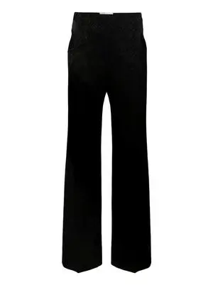 MARINE SERRE Moon Diamant Jacquard Trousers - Black