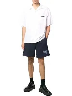 OPENING CEREMONY Opening Ceremony Embroidered Logo Loopback Knit Track Shorts
