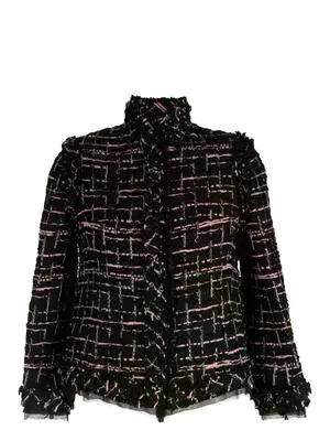 Shiatzy Chen High-neck Tweed Jacket - Black