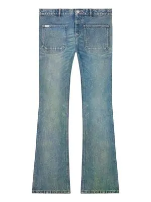 COURREGES Mid-rise Bootcut Jeans - Blue
