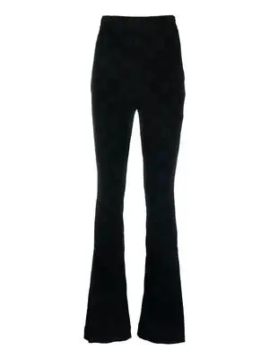 AMBUSH High-waist Flared Trousers With Split Cuffs - Black
