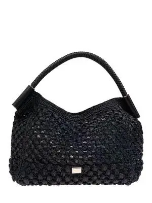 DOLCE & GABBANA Dolce & Gabbana Woven Tote Bag With Logo Plaque