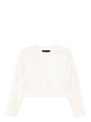 Cynthia Rowley Downtown Cropped Leather Jacket - Neutrals
