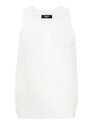 Amiri Logo-embroidered Vest Top - White